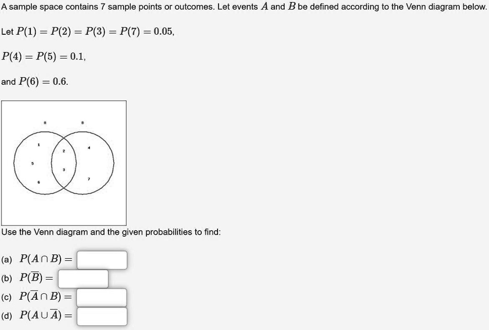 a sample space contains 7 sample points or outcomes let events and b be ... a sample space contains 7 sample points or outcomes let events and b be ...