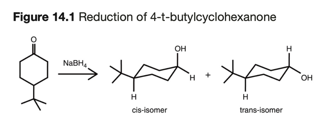 SOLVED:Figure 14.1 Reduction of 4-t-butylcyclohexanone OH NaBHa OH H ...