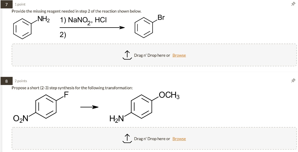 SOLVED: Provide the missing reagent needed in step 2 of the reaction ...