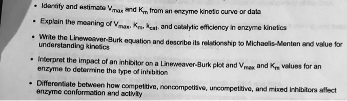SOLVED: Identify and estimate Vmax and Km from an enzyme kinetic curve ...