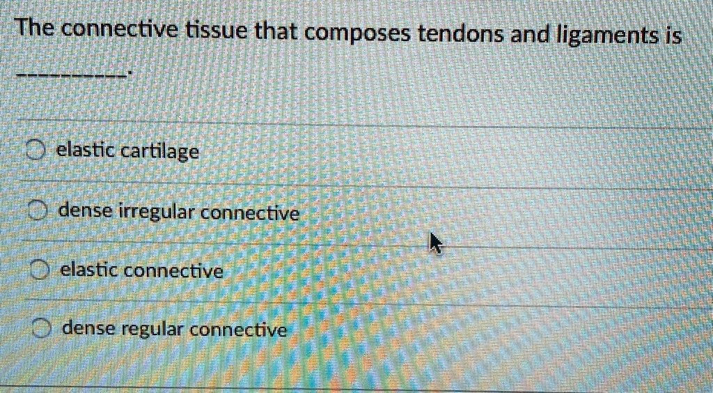 the connective tissue that composes tendons and ligaments is elastic ...