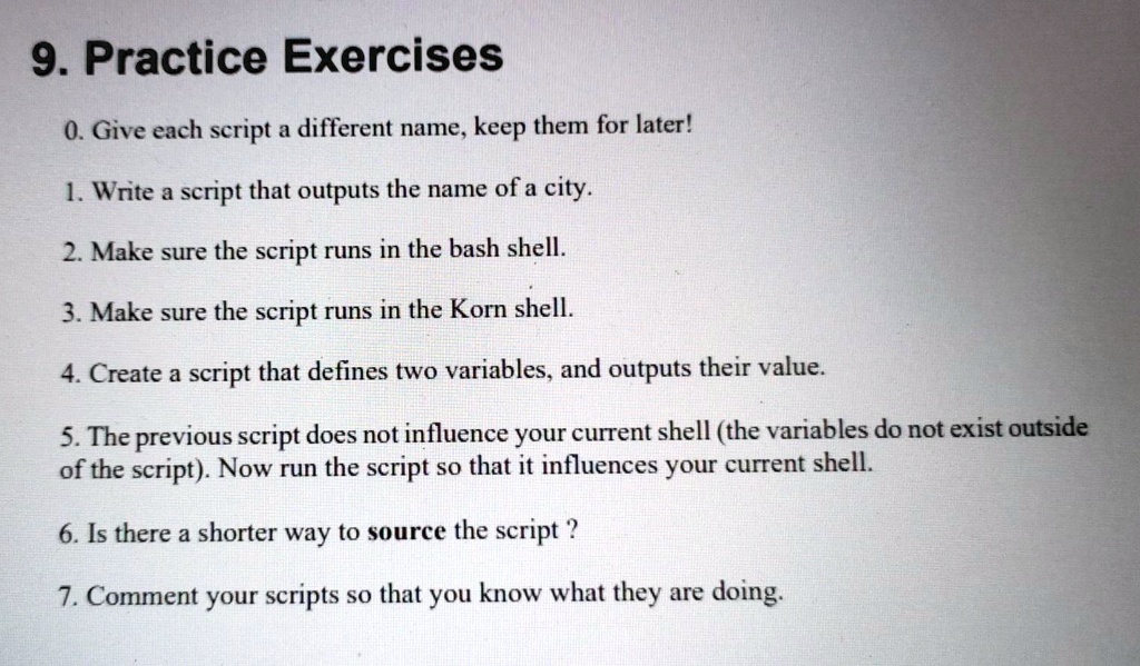 using a linux os try to do this practice exercises 9practice exercises ...