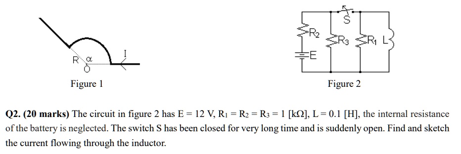 SOLVED: Figure Figure 2 Q2. (20 marks) The circuit in figure 2 has E = 12 V, Ri = Rz = Rs = 1 ...