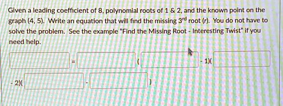 Leading Coefficient Of A Polynomial Example