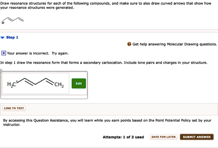 SOLVED: Draw resonance structures for each of the following compounds and make sure vour ...