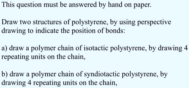 This question must be answered by hand on paper. Draw two...