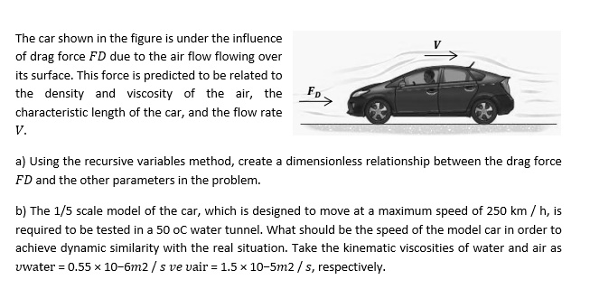 The car shown in the figure is under the influence of drag force FD due ...