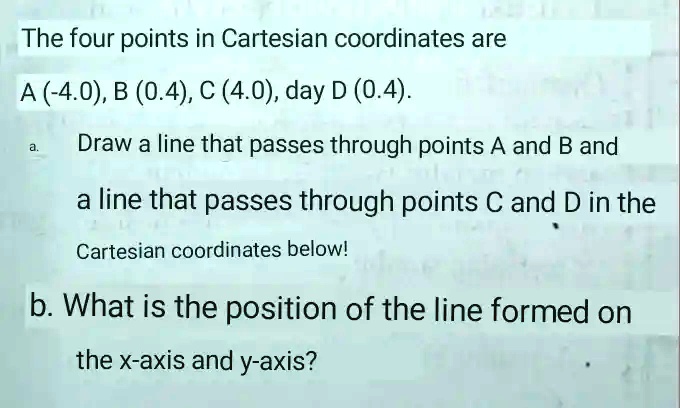 SOLVED: The four points in Cartesian coordinates are (-4.0), B (0.4), C ...