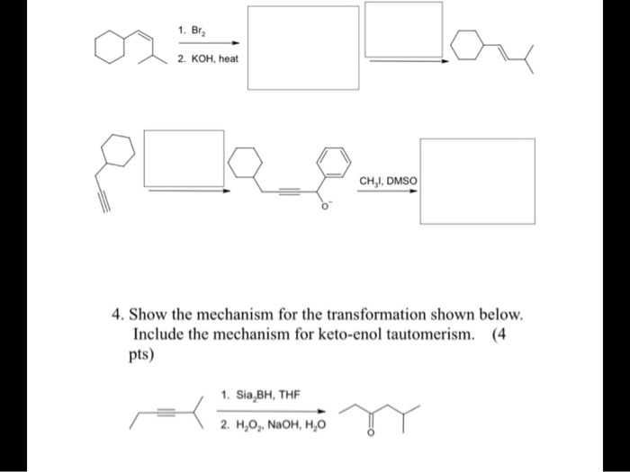 SOLVED: KOH; hcal CH ! DMSO Show the mechanism for the transformation ...