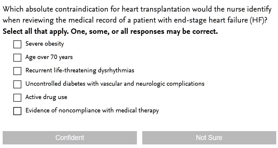 which absolute contraindication for heart transplantation would the ...