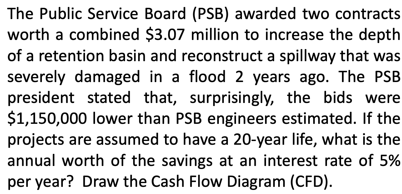The Public Service Board (PSB) awarded two contracts worth a combined ...