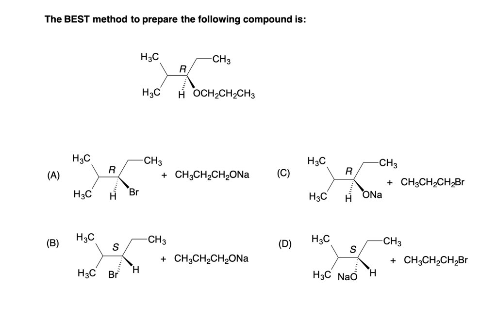 SOLVED: Can you please explain? The BEST method to prepare the following compound is: H3C CH3 ...