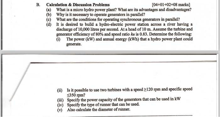 B. Calculation Discussion Problems [04+01+02+08 marks] (a) What is a ...