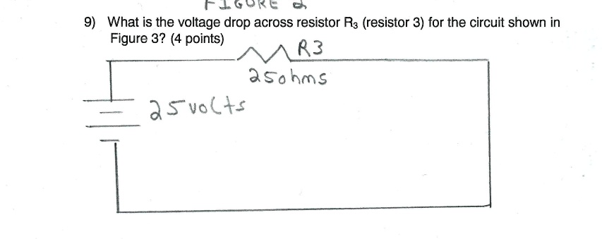 SOLVED: TGoke 9) What is the voltage drop across resistor Ra (resistor 3) for the circuit shown ...