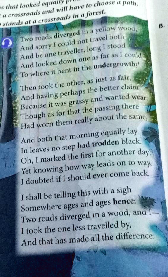 a complete the sentences using words from the poem the words are used ...