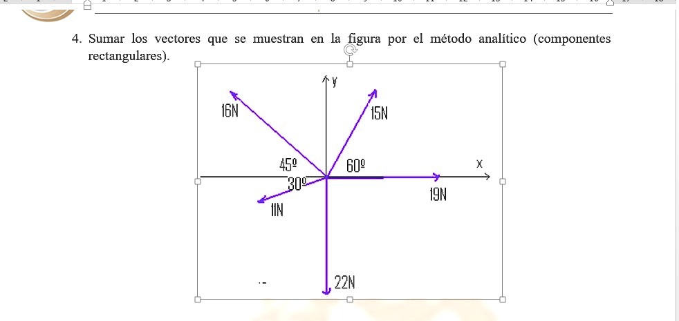 por fa 4 sumar los vectores que se muestran en la figura por el metodo ...