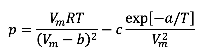 SOLVED: A proposed equation of state for a one-component fluid is: VmRT ...