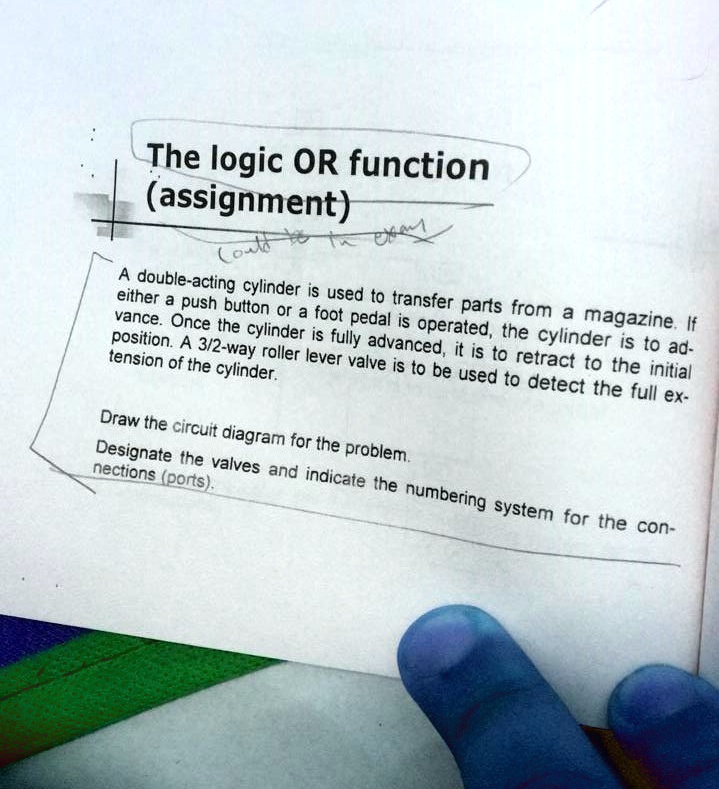 SOLVED: The logic OR function (assignment) Either a push button or a ...