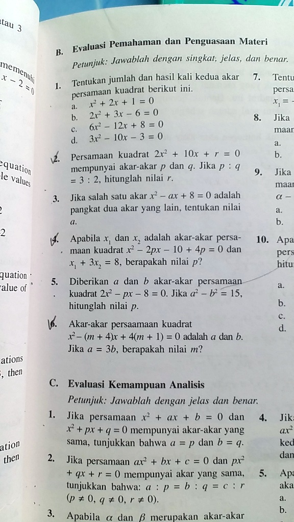 SOLVED: bantu nomor 2,4,6 ya :) :) tau 3 Evaluasi Pemahaman dan ...