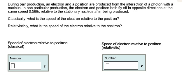 During pair production, an electron and positron are produced from the interaction of a photon ...