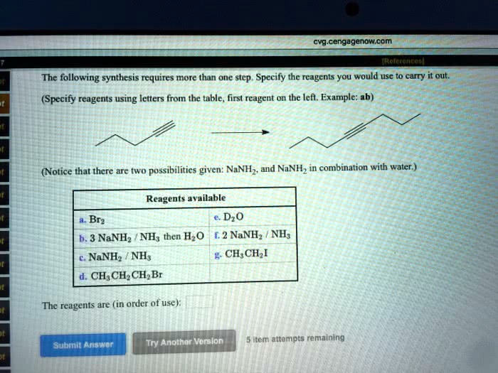 SOLVED: cvg.cengagenow.com References The following synthesis requires ... SOLVED: cvg.cengagenow.com References The following synthesis requires ...