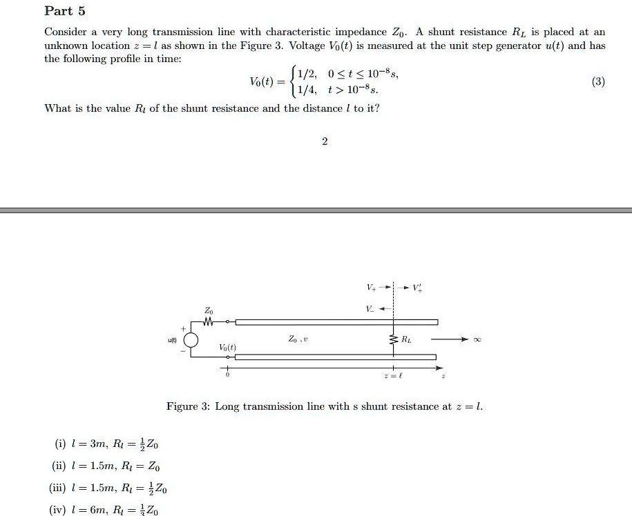 SOLVED: Consider a very long transmission line with characteristic ...