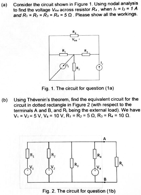 (a) Consider the circuit shown in Figure 1. Using nodal analysis to ...