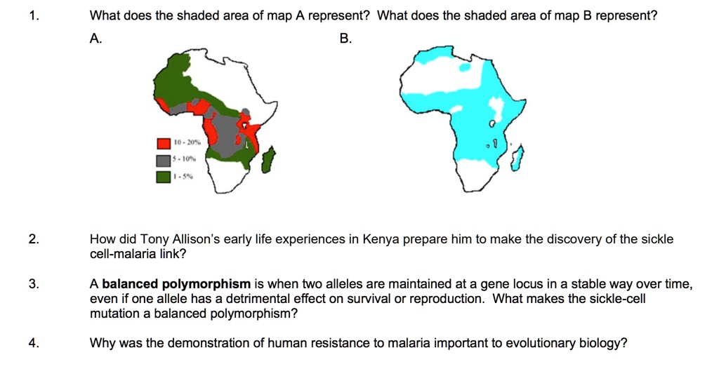 SOLVED: What does the shaded area of map A represent? What does the ...