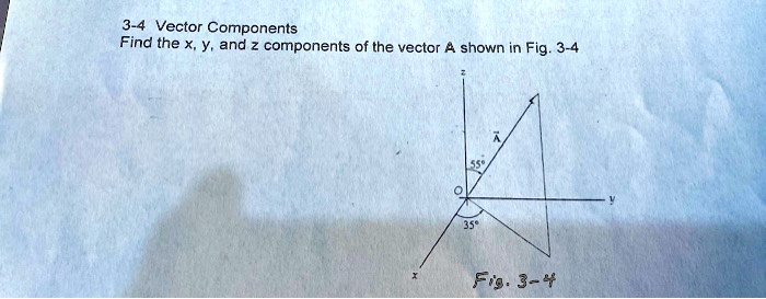 SOLVED: 3.4 Vector Components Find the x, Y, and components of the ...
