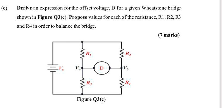 SOLVED: (c) Derive an expression for the offset voltage,D for a given ...