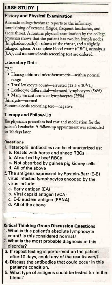 case study history and physical examination a female college freshman ...