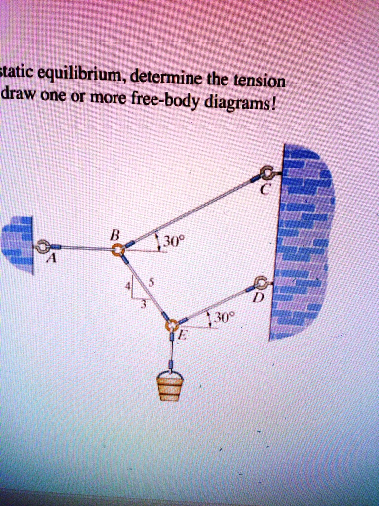 static equilibrium, determine the tension draw one or more free-body ...