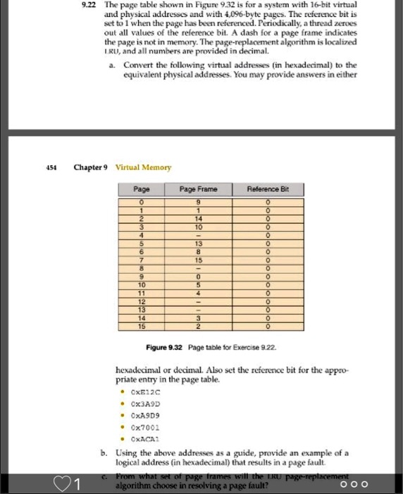 SOLVED: For part A: convert the virtual address into page numbers and offset, and then into ...