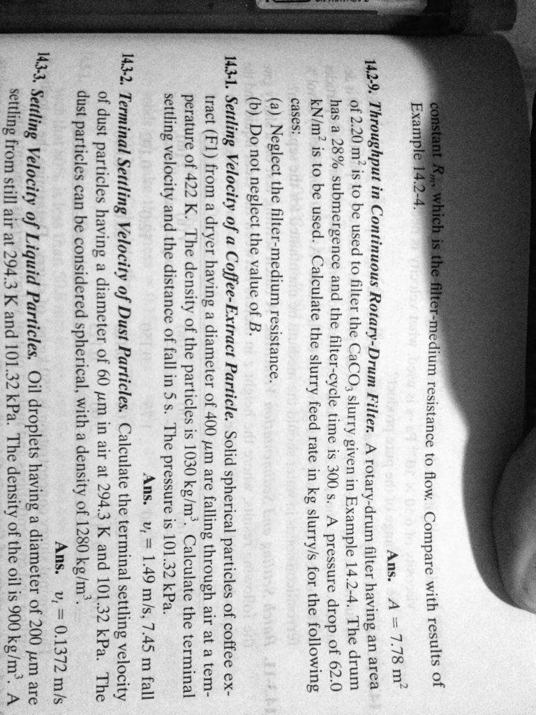 problem 143 1 solid spherical particles of coffee extract from a dryer having a diameter of 400 ...