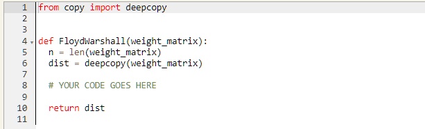 SOLVED: Texts: Given an adjacency matrix with weights of edges instead ...
