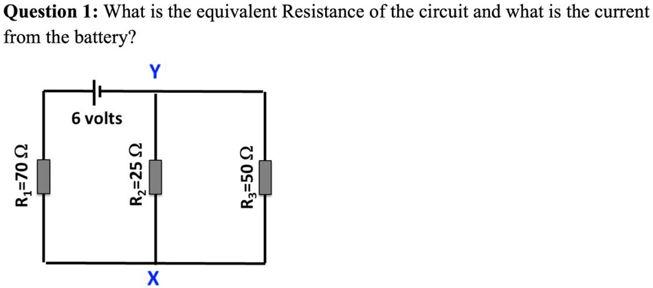 SOLVED: Question 1: What is the equivalent Resistance of the circuit ...