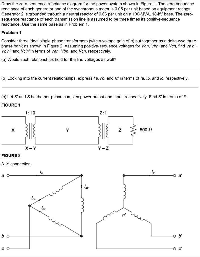 SOLVED: The reactance of each generator and the synchronous motor is 0.05 per unit based on ...