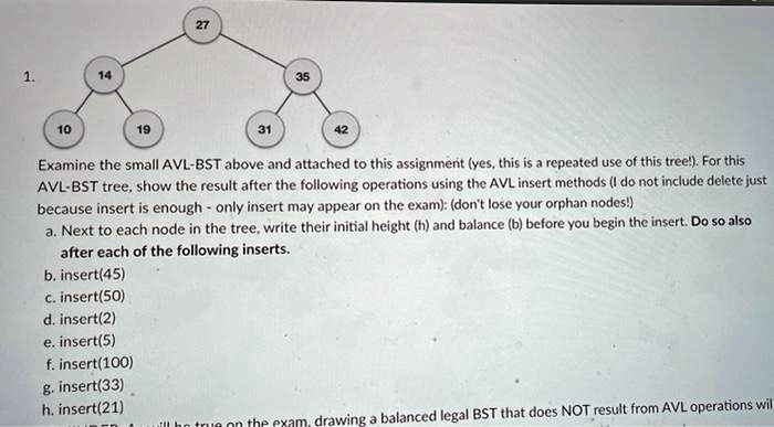 JAVA: THIS IS VERY URGENT. Please complete the questions below: (a to h) Examine the small AVL ...