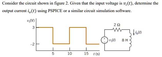 SOLVED: Consider the circuit shown in figure 2 Given that the input voltage is V (t), determine ...