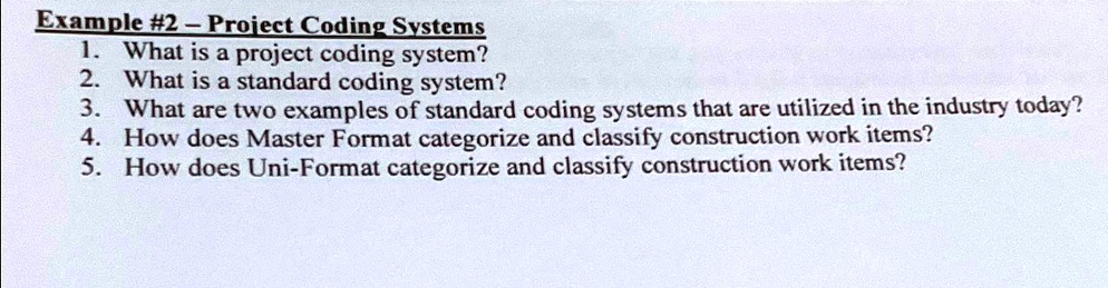Example #2 - Proiect Coding Systems What is a project coding system ...