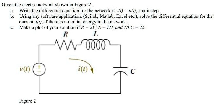 SOLVED: Given the electric network shown in Figure 2, write the ...