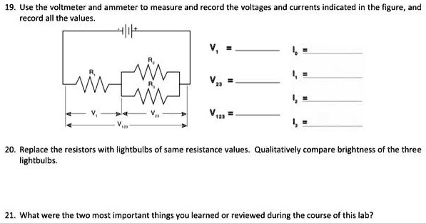 SOLVED: Texts: r1 = 30 ohm, r2 = 60 ohm, r3 = 120 ohm, voltage = 30.0 19. Use the voltmeter and ...