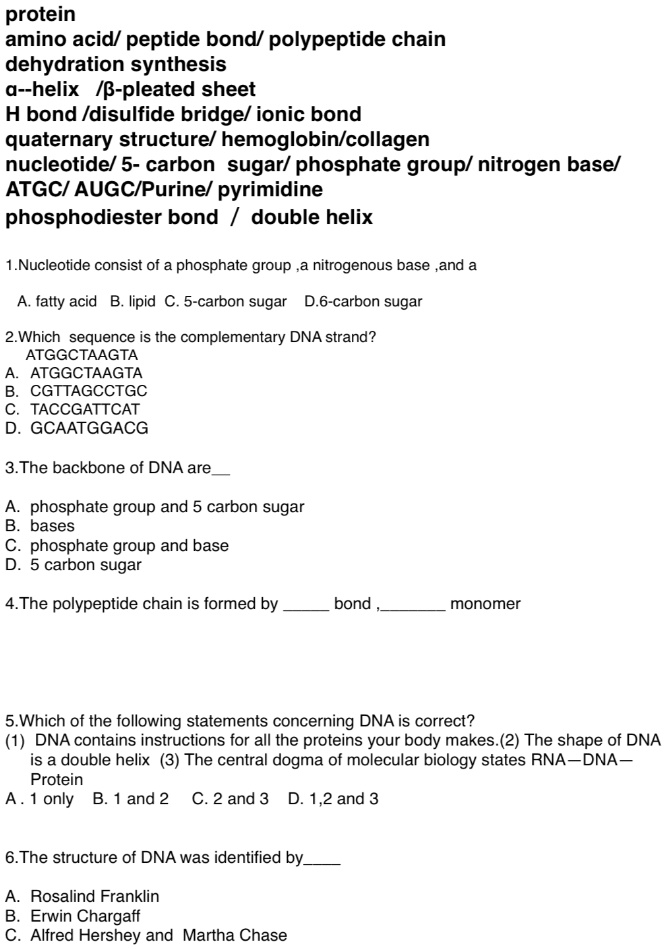 SOLVED: Protein amino acid/ peptide bond/ polypeptide chain dehydration ...