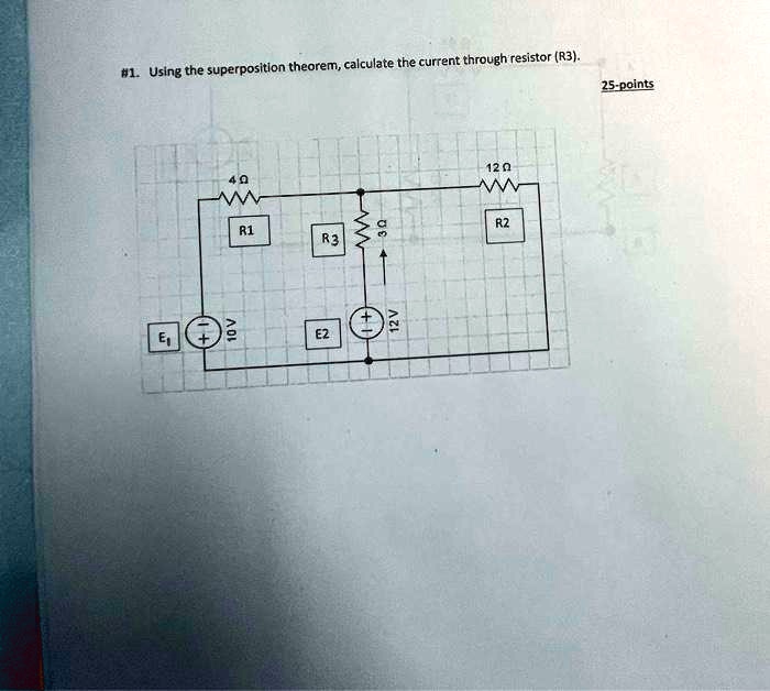 Solved Using The Superposition Theorem Calculate The Current Through 4450