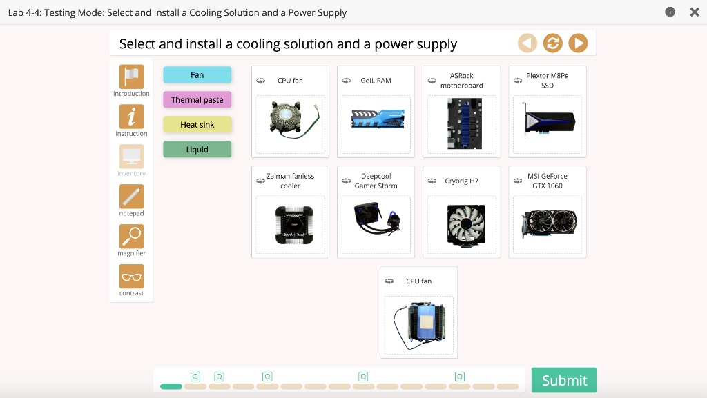 [get Answer] Lab 4 4 Testing Mode Select And Install A Cooling Solution And A Power Supply