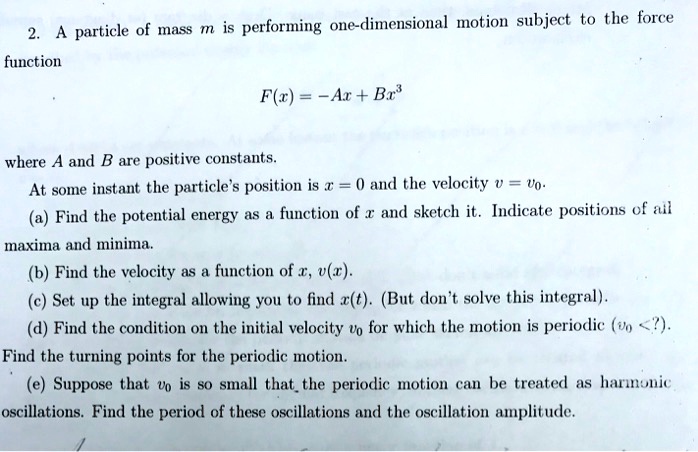 Solved Get The Velocity Using Conservation Of Energy