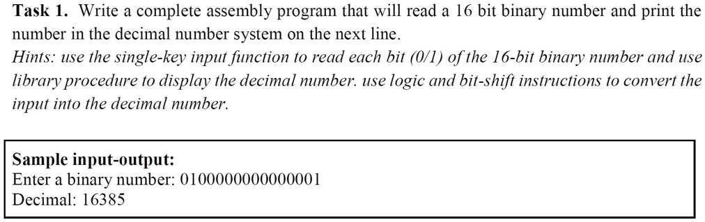 Solved Software Emu 8086 Task 1 Write A Complete Assembly Program 2813