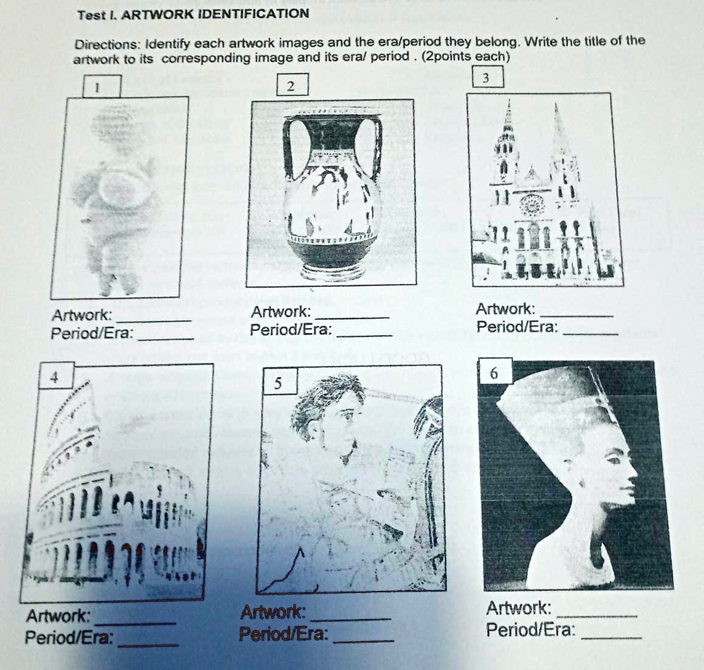 test l artwork identification directions identity each artwock images ...