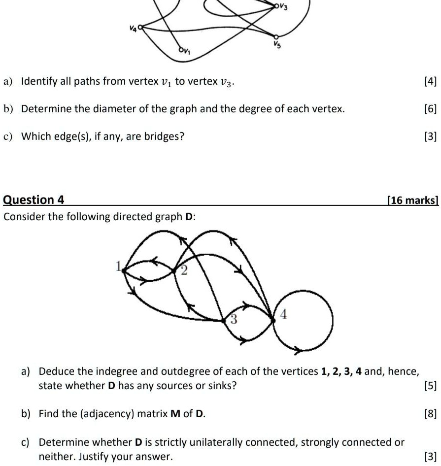 ovs a identify all paths from vertex v1 to vertex vz 4 b determine the ...