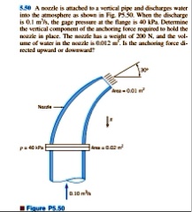 5 50 a nozzle is attached to a vertical pipe and discharges water imo ...